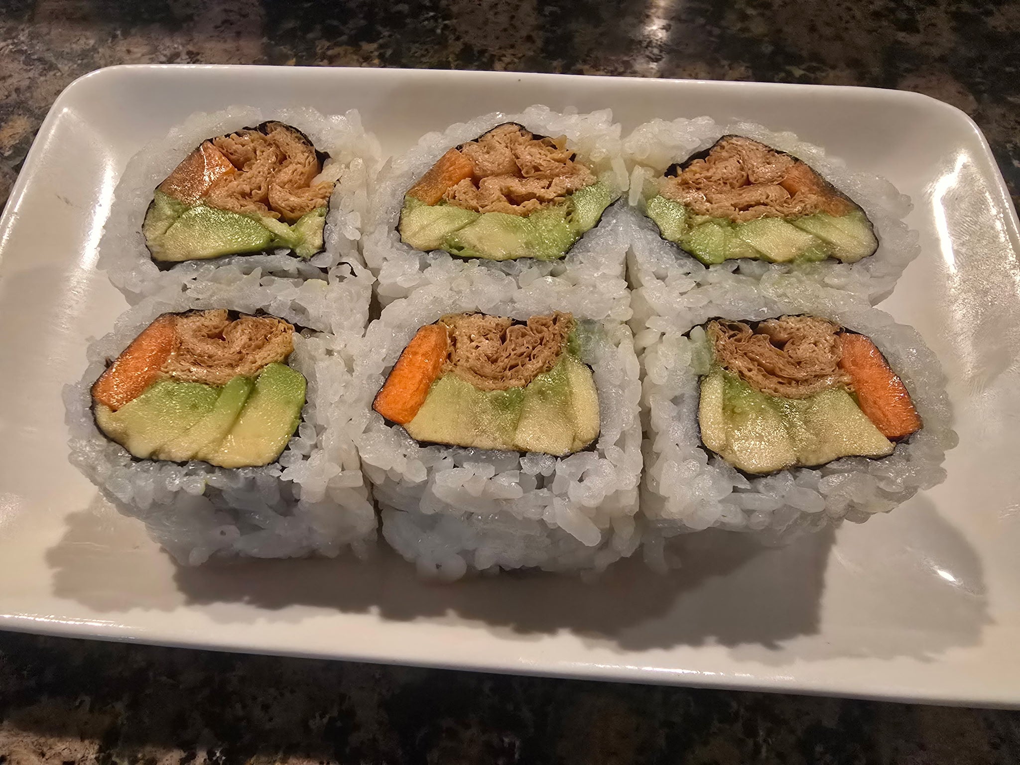 Inari, Carrot, Avocado Roll | Sen Dai Sushi